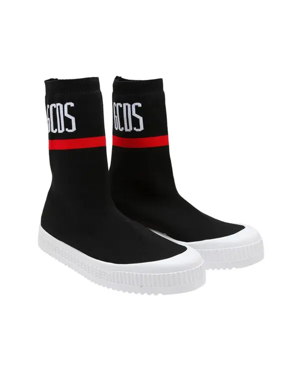 Gcds Logo Knitted High-top Sneakers