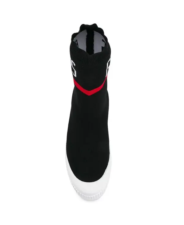 Gcds Logo Knitted High-top Sneakers