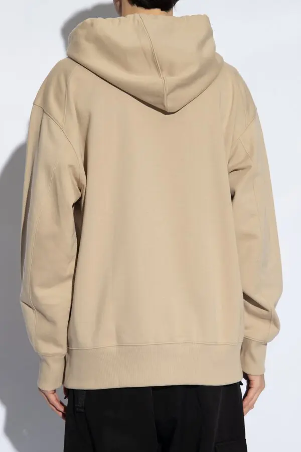 Y3 Logo Embroidered Zip Hoodie