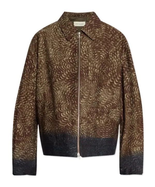 Dries Van Noten Casual Jacket With Lapels And Zippers - Brown