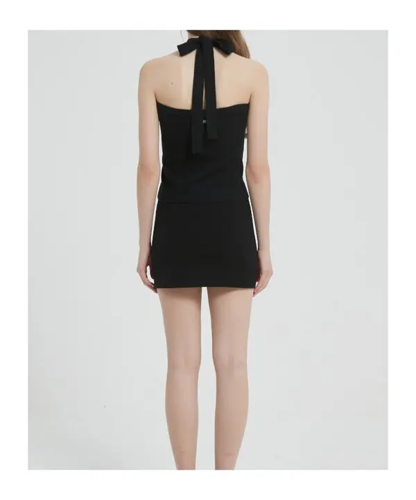 Marissa Chiara Halter Neck Button-up Top