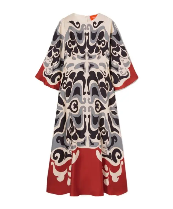 La DoubleJ Bell Sleeve Printed Maxi Dress