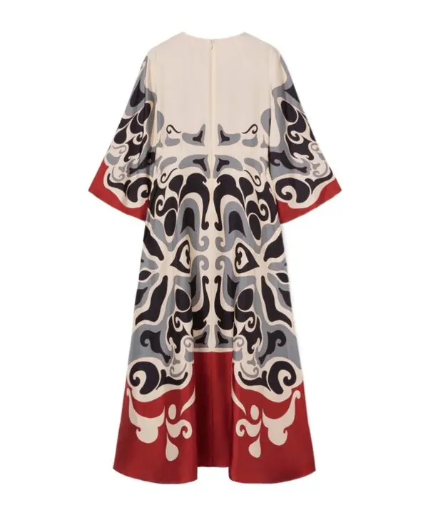 La DoubleJ Bell Sleeve Printed Maxi Dress