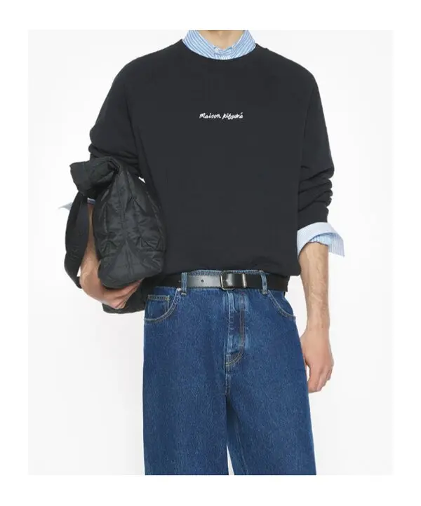 Maison Kitsuné Oversized Logo Embroidered Sweatshirt