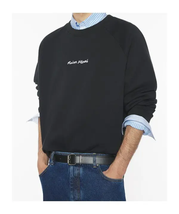 Maison Kitsuné Oversized Logo Embroidered Sweatshirt