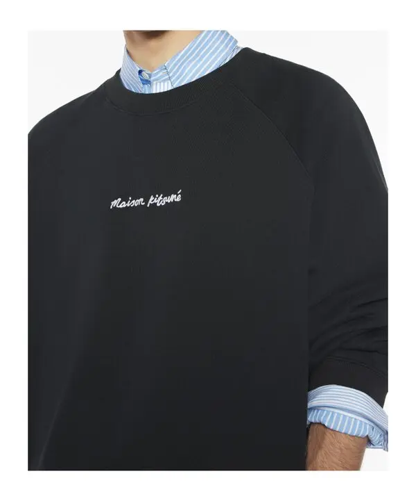 Maison Kitsuné Oversized Logo Embroidered Sweatshirt