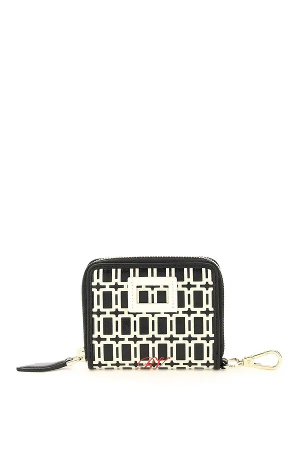 ROGER VIVIER Logo Pattern Zipper Wallet