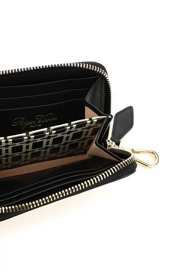 ROGER VIVIER Logo Pattern Zipper Wallet