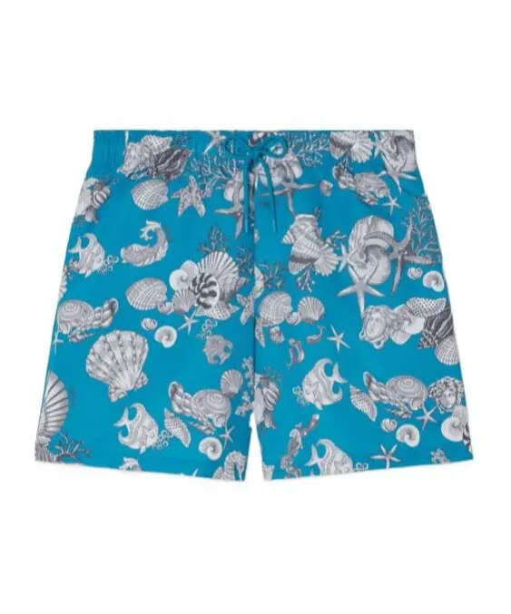 Versace Coral Theatre Swim Shorts - Blue