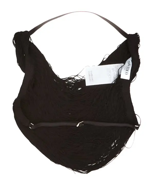 Attico Halter Neck Draped Top With Logo Buckle