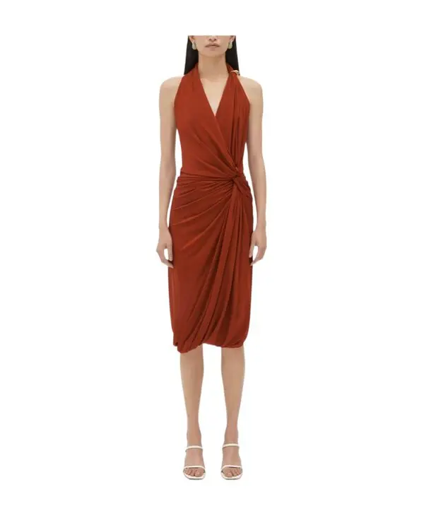 Bottega Veneta Drop Detailed Midi Dress