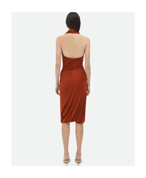 Bottega Veneta Drop Detailed Midi Dress