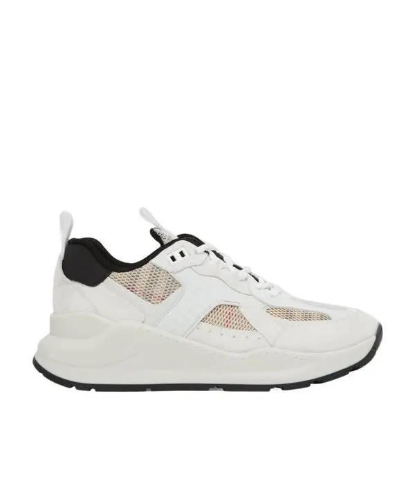 Burberry Panelled Lace-up Sneakers - White