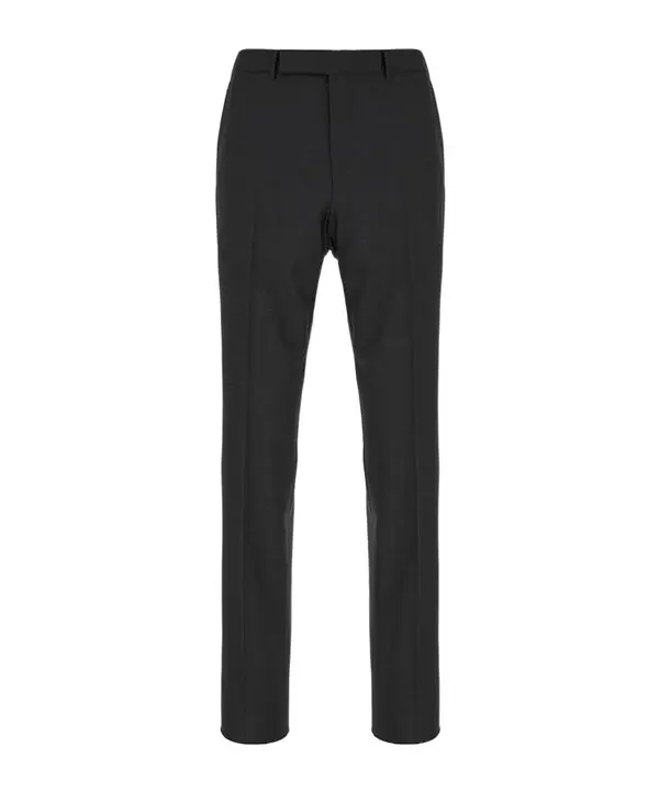 Zegna Tailored Button Trousers - Black