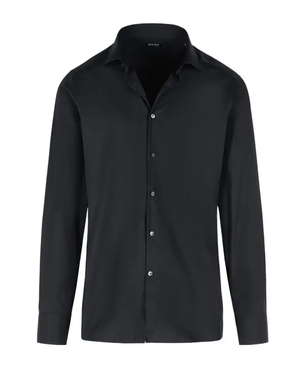 Zegna Long Sleeved Buttoned Shirt - Blue