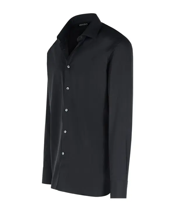 Zegna Long Sleeved Buttoned Shirt - Blue