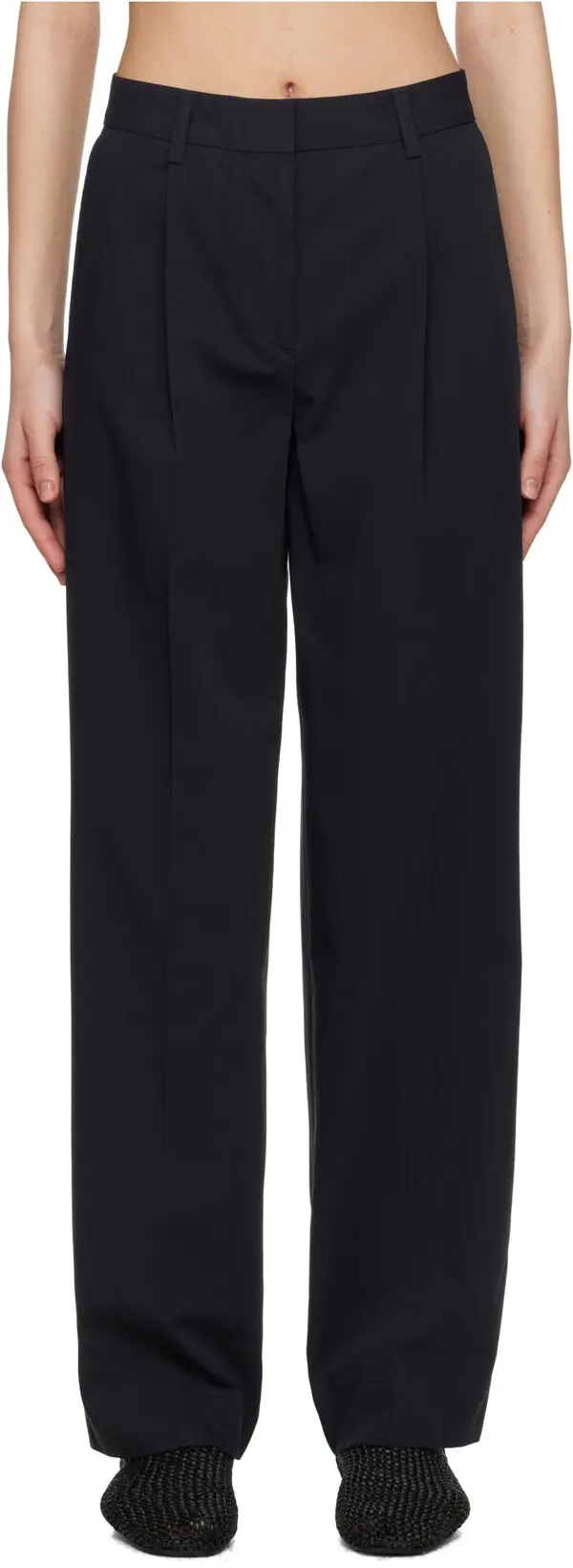 TOTEME Pleated Trousers - Black