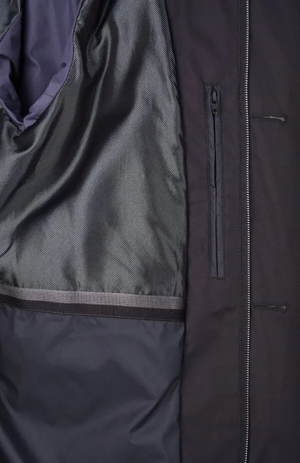 Herno Single-breasted Buttoned Shirt Coat - Black