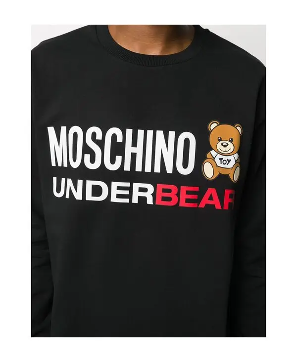 Moschino Underbear Printed Long Sleeve Sweater