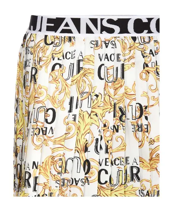 Versace Logo Waistband Pleated Shorts