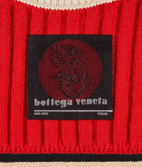 Bottega Veneta Patchwork Ribbed Knit Top - Sand/multi-colour