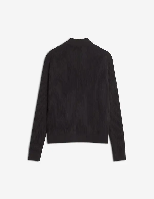 Maison Kitsuné Fox Head Ribbed Polo Jumper