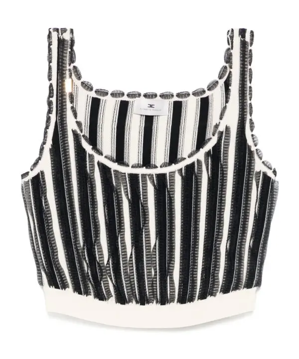 Elisabetta Franchi Cropped Ruffled Top