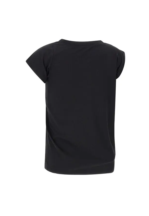 COURREGES Crew Neck T-shirt With Slit Hem