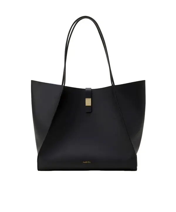 LANVIN Clasp Closure Top Handle Bag - Black