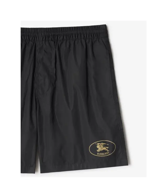 Burberry Swim Shorts With Equestrian Knight Design