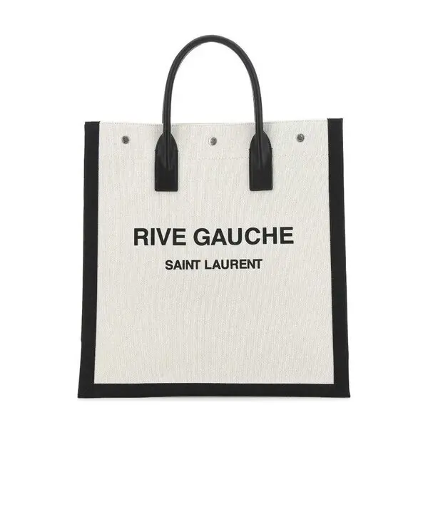 Saint Laurent Rive Gauche Printed Tote Bag - White