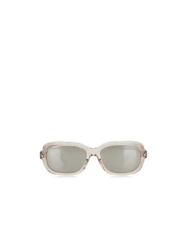 Moncler Suntrap Rectangular Frame Sunglasses - Gray
