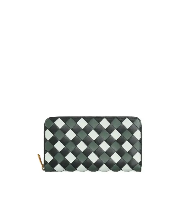 Bottega Veneta Weave A Zipper Purse - Green