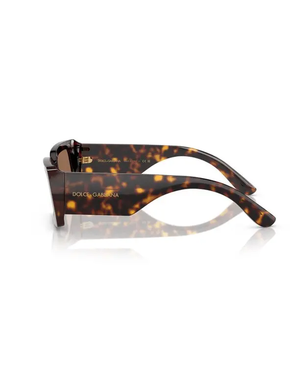 Dolce & Gabbana Tortoiseshell Rectangle Frame Sunglasses - Brown