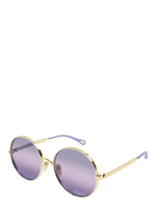 Chloé Round Frame Sunglasses - Golden