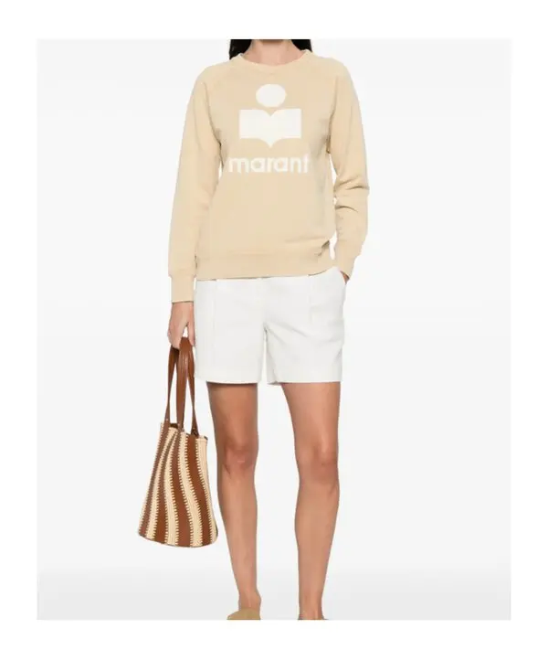 Isabel Marant Étoile Logo Print Crewneck Sweatshirt - Nude