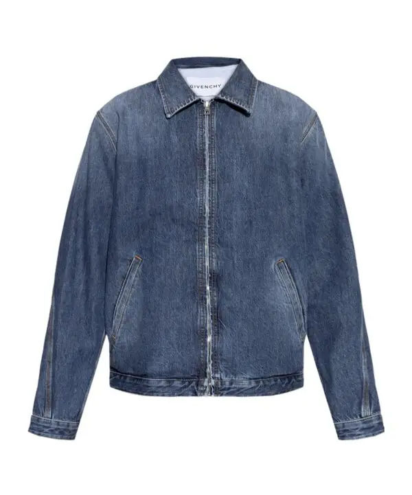 Givenchy Zip-up Denim Jacket - Blue