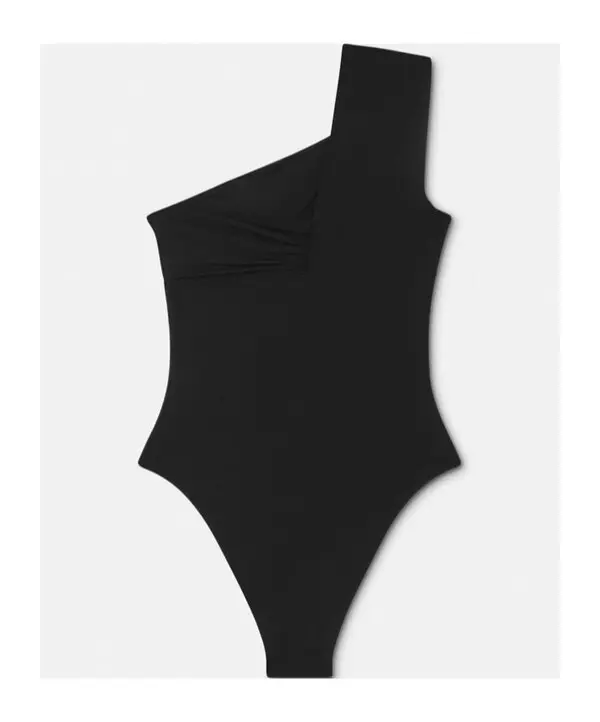Versace One-shoulder One-piece Swimsuit With Safety Pin Hardware
