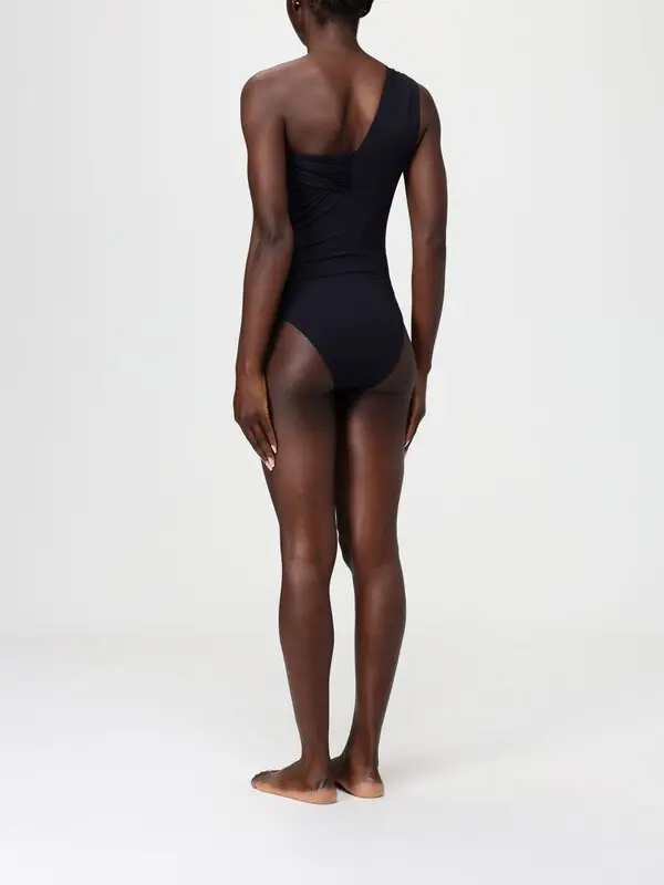 Versace One-shoulder One-piece Swimsuit With Safety Pin Hardware