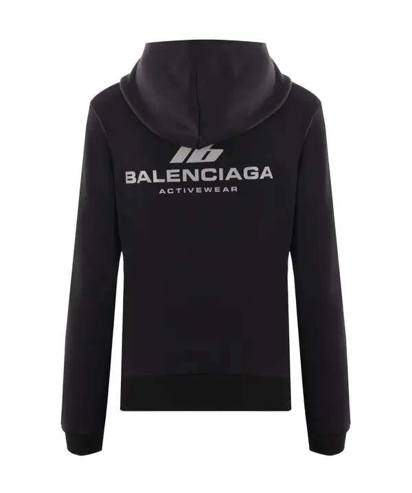 Balenciaga Logo Printed Zip-up Hoodie