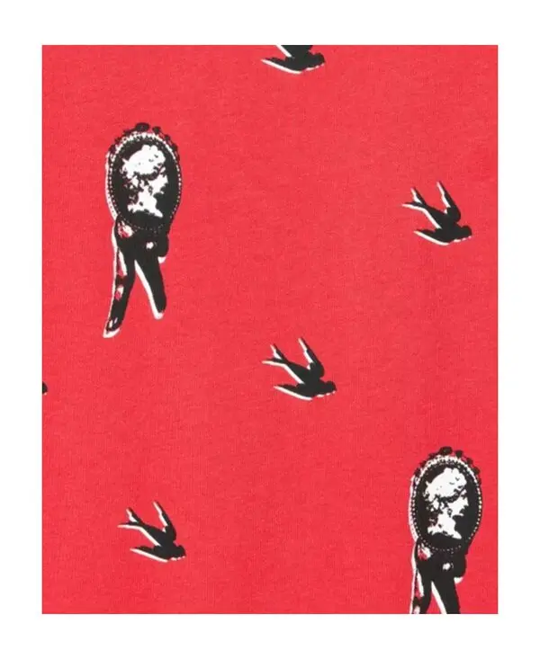 Alexander McQueen Printed Round Neck Short Sleeve Dress