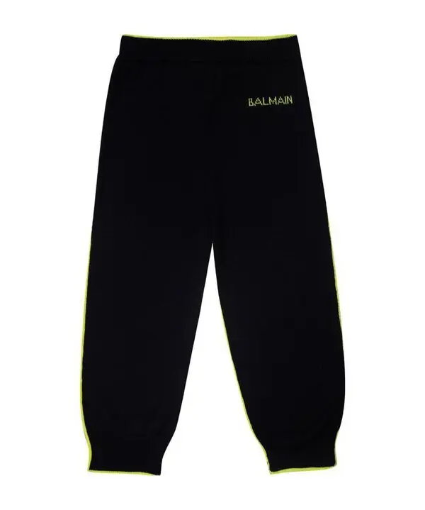 Balmain Teen Logo Print Track Pants - Black