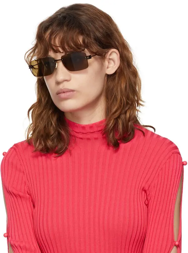 Bottega Veneta Rectangular Frame Sunglasses