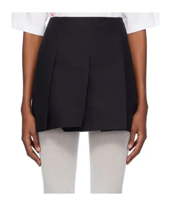 Marni High-waist Pleated Mini Skirt - Black