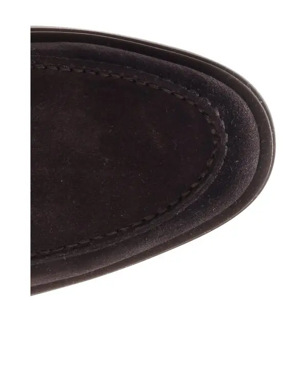 Santoni Desert Round-toe Slip-on Boots - Black