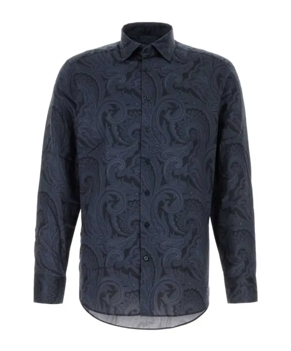 Etro Pattern-printed Long-sleeved Shirt - Black