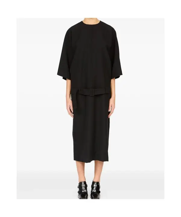 MAISON MARGIELA Three-quarter Sleeve Midi Dress
