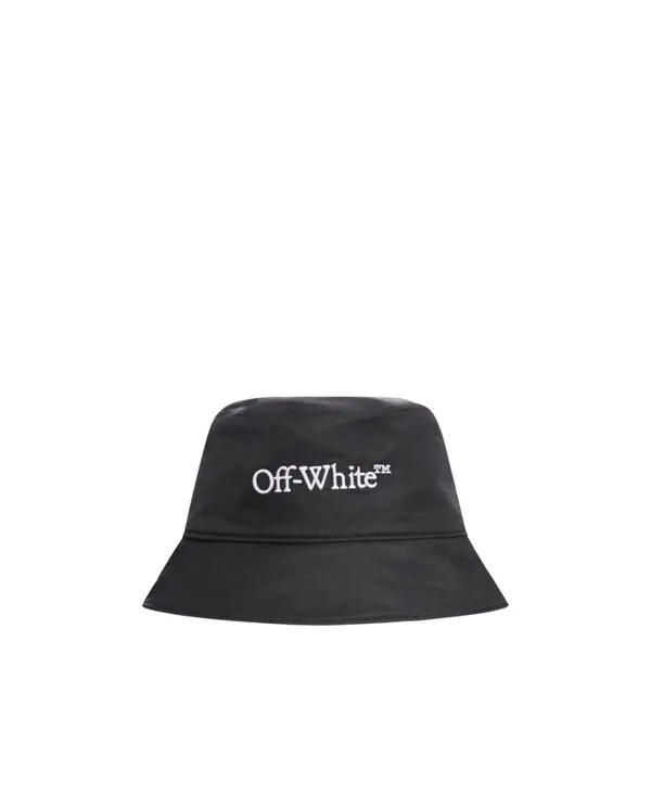 Off-White Logo Embroidered Bucket Hat - Black