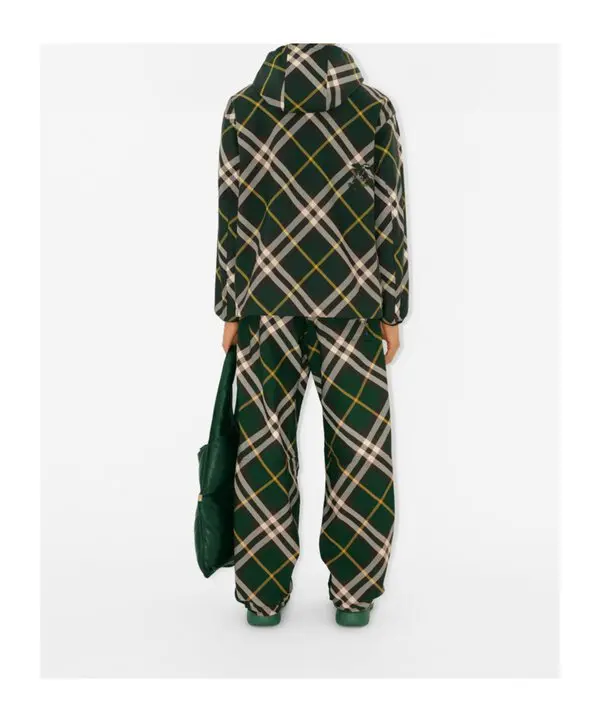 Burberry Embroidered Checkered Zip-up Jacket