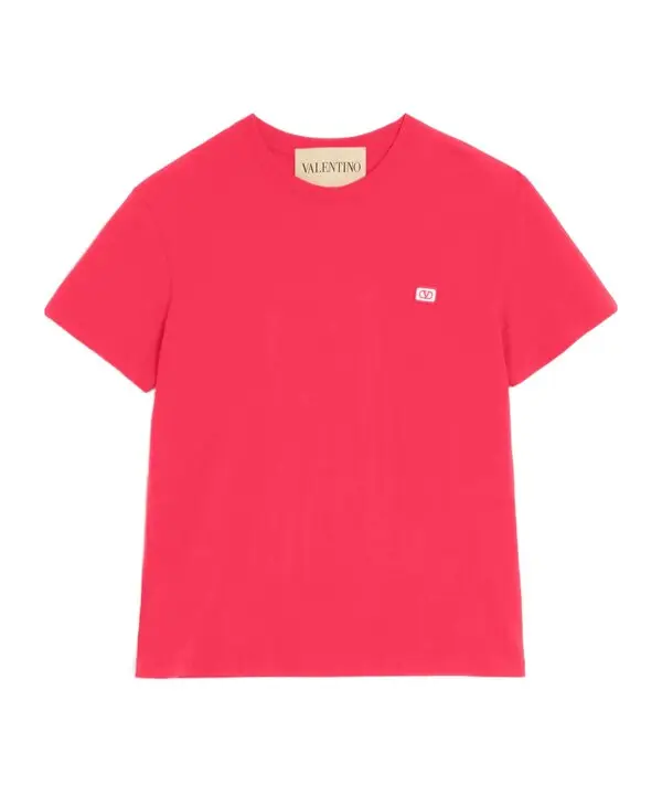 Valentino Garavani Logo Patch Crewneck T-shirt
